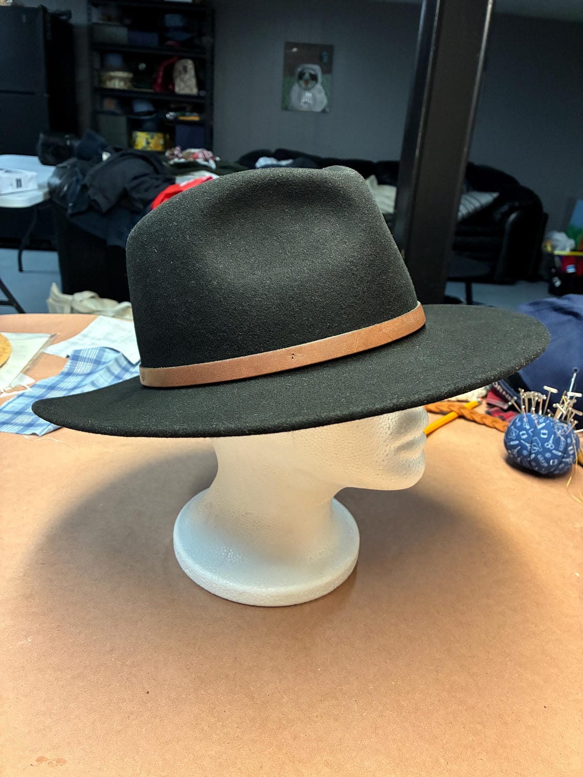 Vintage 100% Wool Felt Fedora | Wide Brim Hat Made in USA | WPL 5923 ...