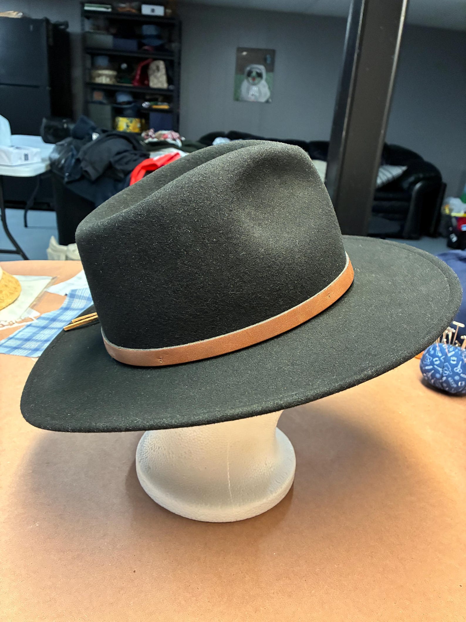 Vintage 100% Wool Felt Fedora | Wide Brim Hat Made in USA | WPL 5923 ...