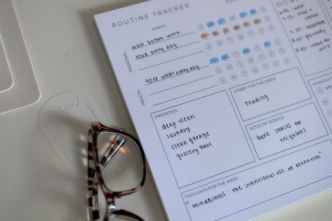 Printable Routine Tracker | Weekly Habit Tracker, Printable Habit ...
