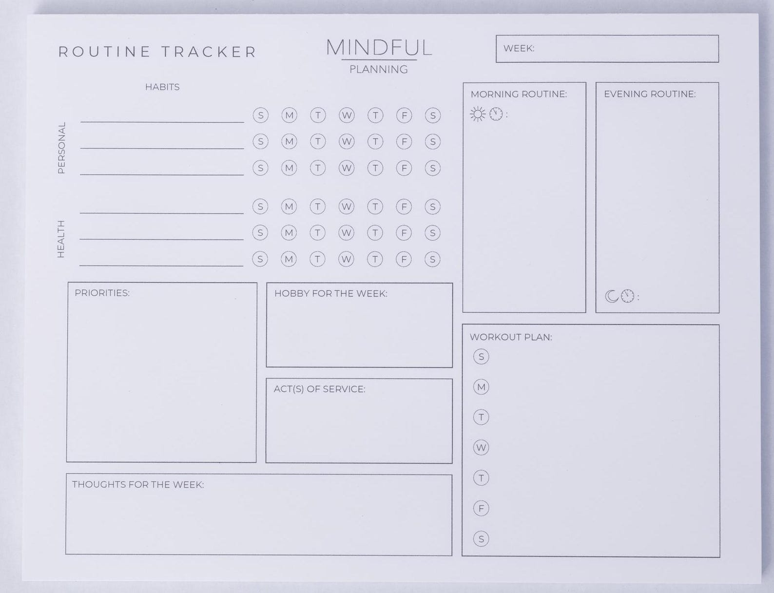 Printable Routine Tracker | Weekly Habit Tracker, Printable Habit ...
