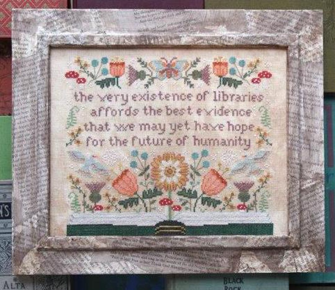 NEW! an Ode to Libraries Cross Stitch Pattern by Heartstring Samplery ...