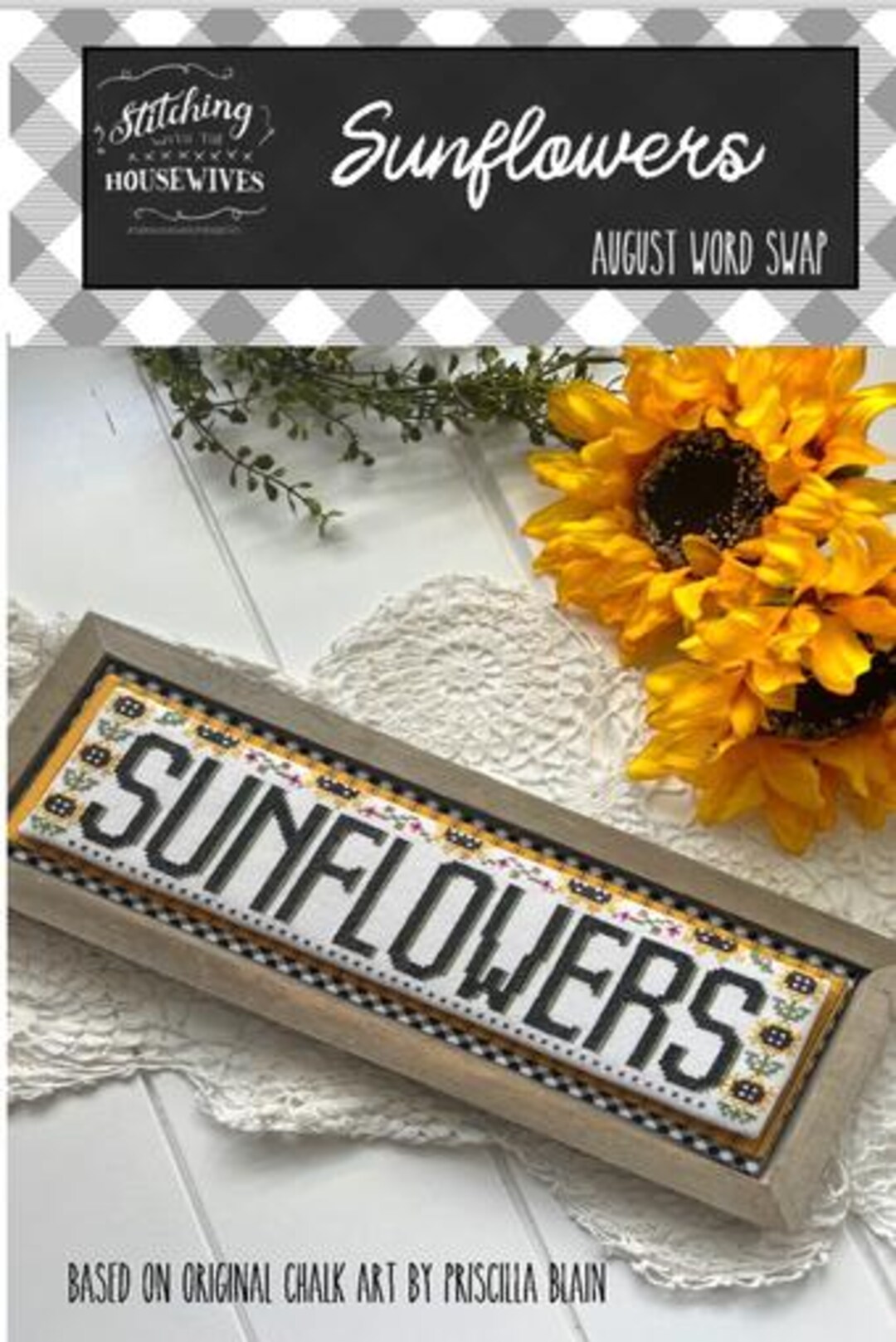 Sunflowers Word Swap by Stitching With the Housewives - Paper Pattern ...