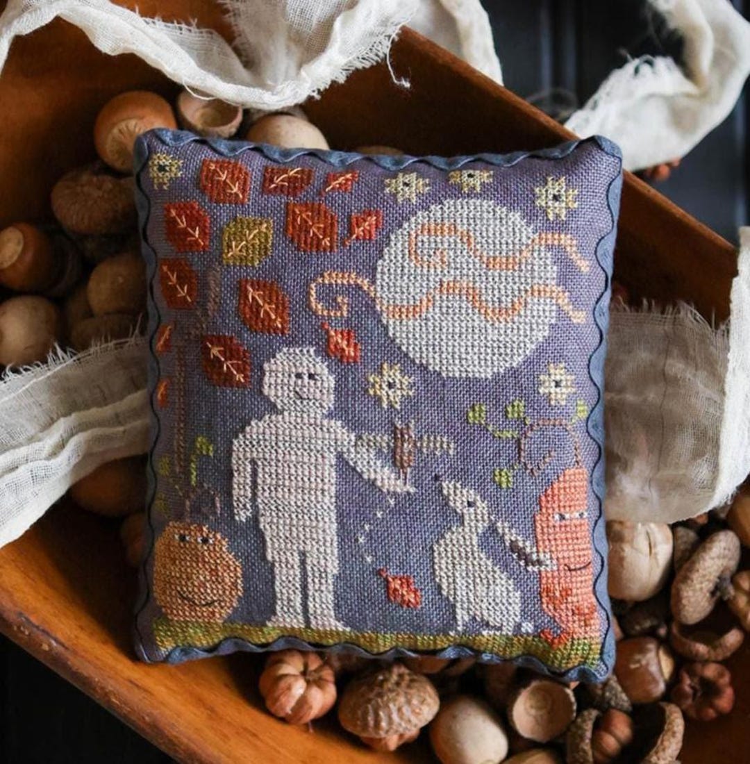 Mini Mummy Moon by Plum Street Samplers - Cross Stitch Paper Pattern - Etsy