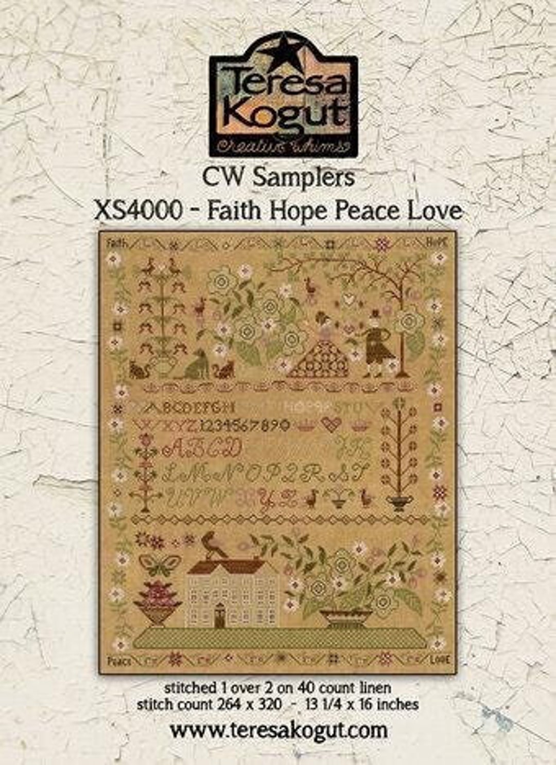 Faith Hope Peace Love by Teresa Kogut - Paper Pattern - Etsy