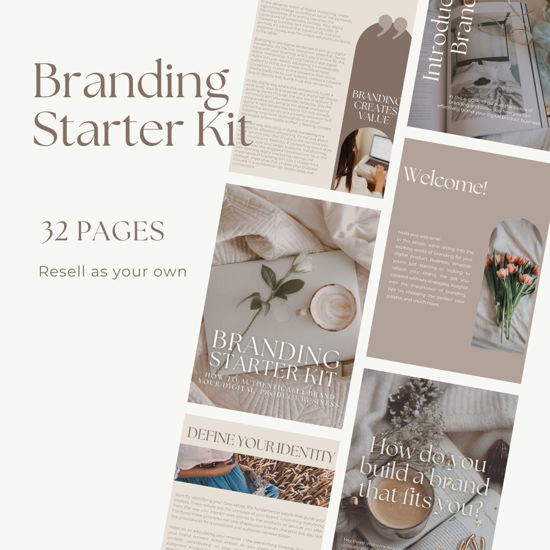 Branding Starter Kit Digital MRR PLR Editable Template Ebook Resell as ...