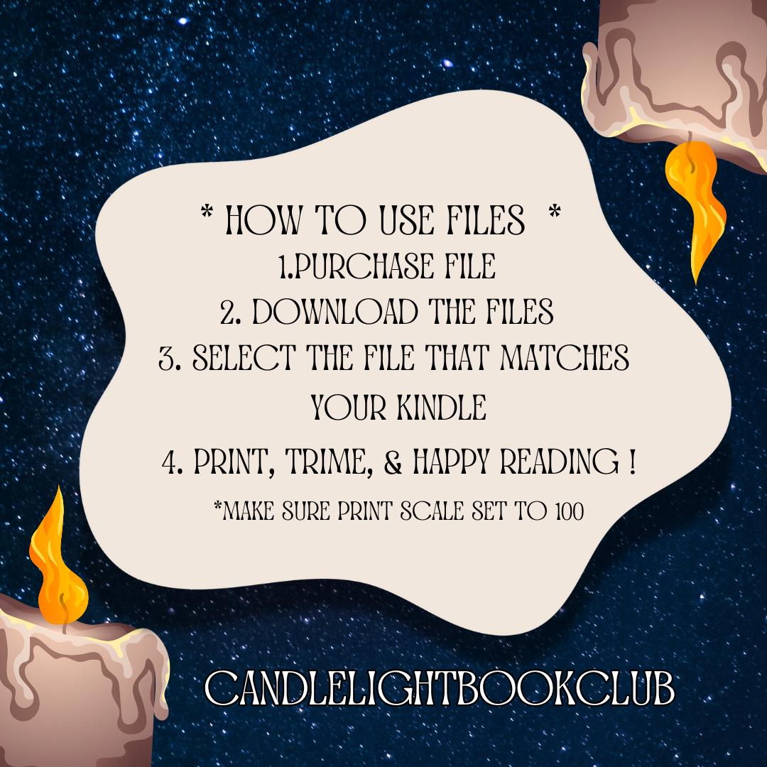 Dark Romance Kindle Insert for Clear Case | Retro Kindle Insert | Printable Kindle Insert ...