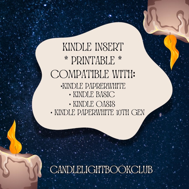Holiday Kindle Insert for Clear Case | Christmas | Printable Kindle ...