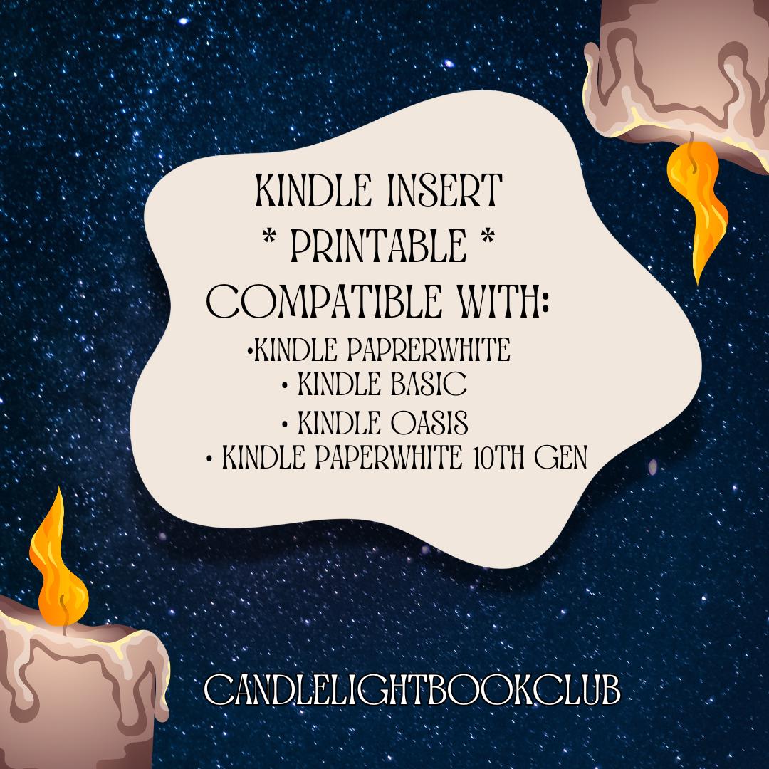 Dark Romance Kindle Insert for Clear Case | Retro Kindle Insert ...