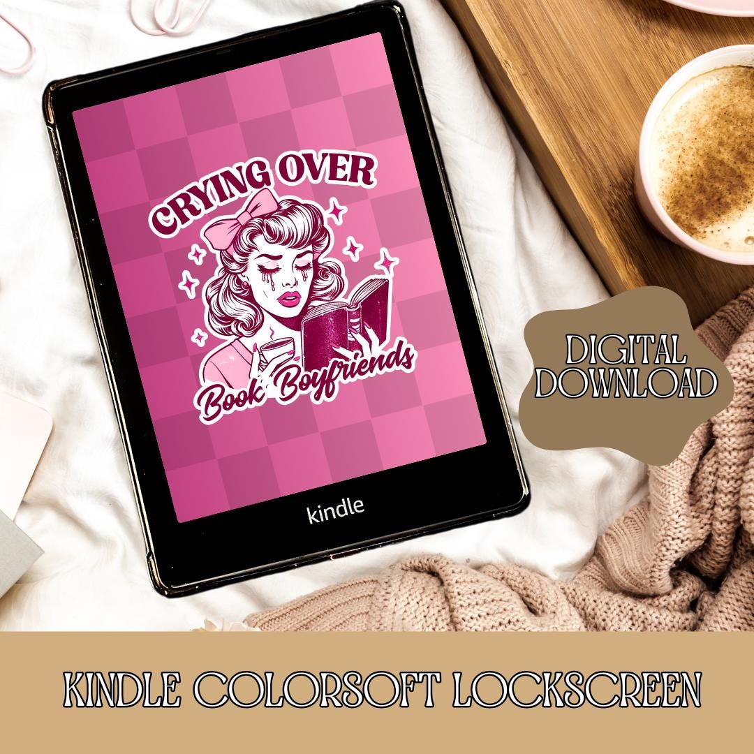 Kindle Colorsoft Lock Screen, Book Boyfriends Lock Screen, Retro ...