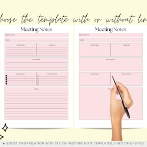 Meeting Notes Templates, Meeting Minutes, Meeting Agenda, Client ...