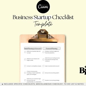 Business Startup Checklist Template, Small Business Startup, Business ...
