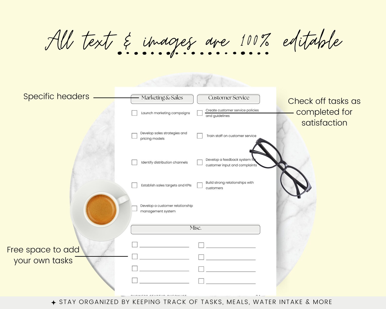 Business Startup Checklist Template, Small Business Startup, Business ...