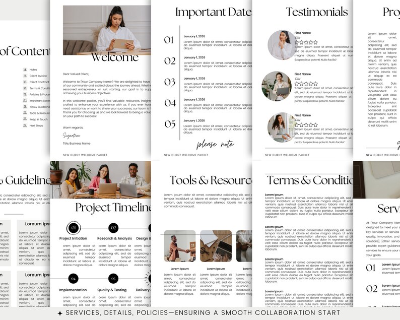 New Client Welcome Packet Template Onboarding Welcome Packet Client Services Client Guide