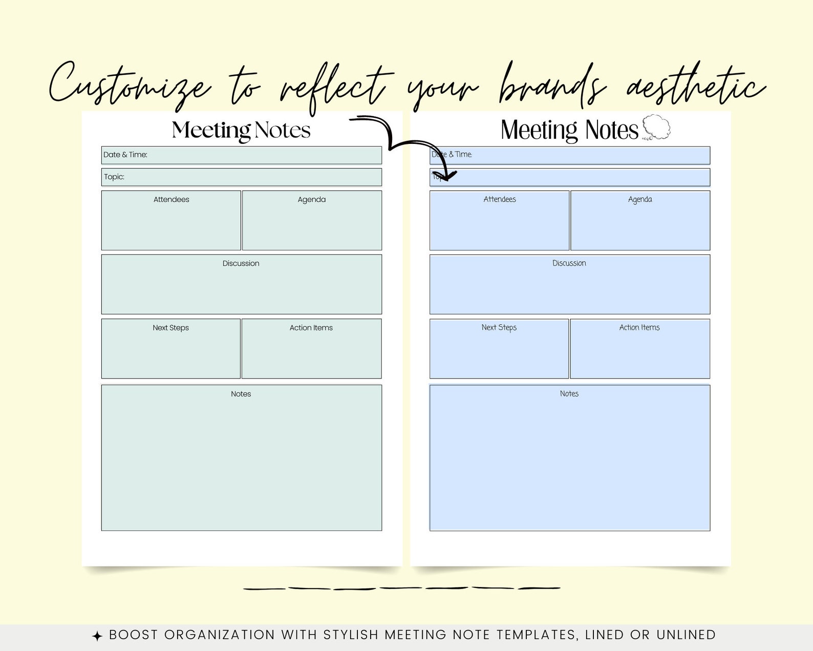 Meeting Notes Templates, Meeting Minutes, Meeting Agenda, Client ...