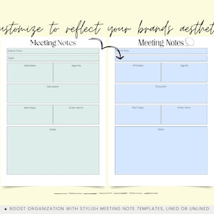 Meeting Notes Templates, Meeting Minutes, Meeting Agenda, Client ...