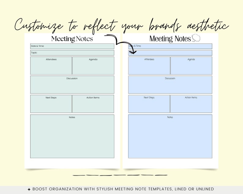 Meeting Notes Templates, Meeting Minutes, Meeting Agenda, Client ...