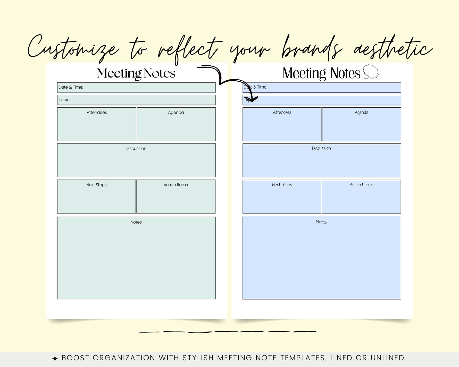 Meeting Notes Templates, Meeting Minutes, Meeting Agenda, Client ...