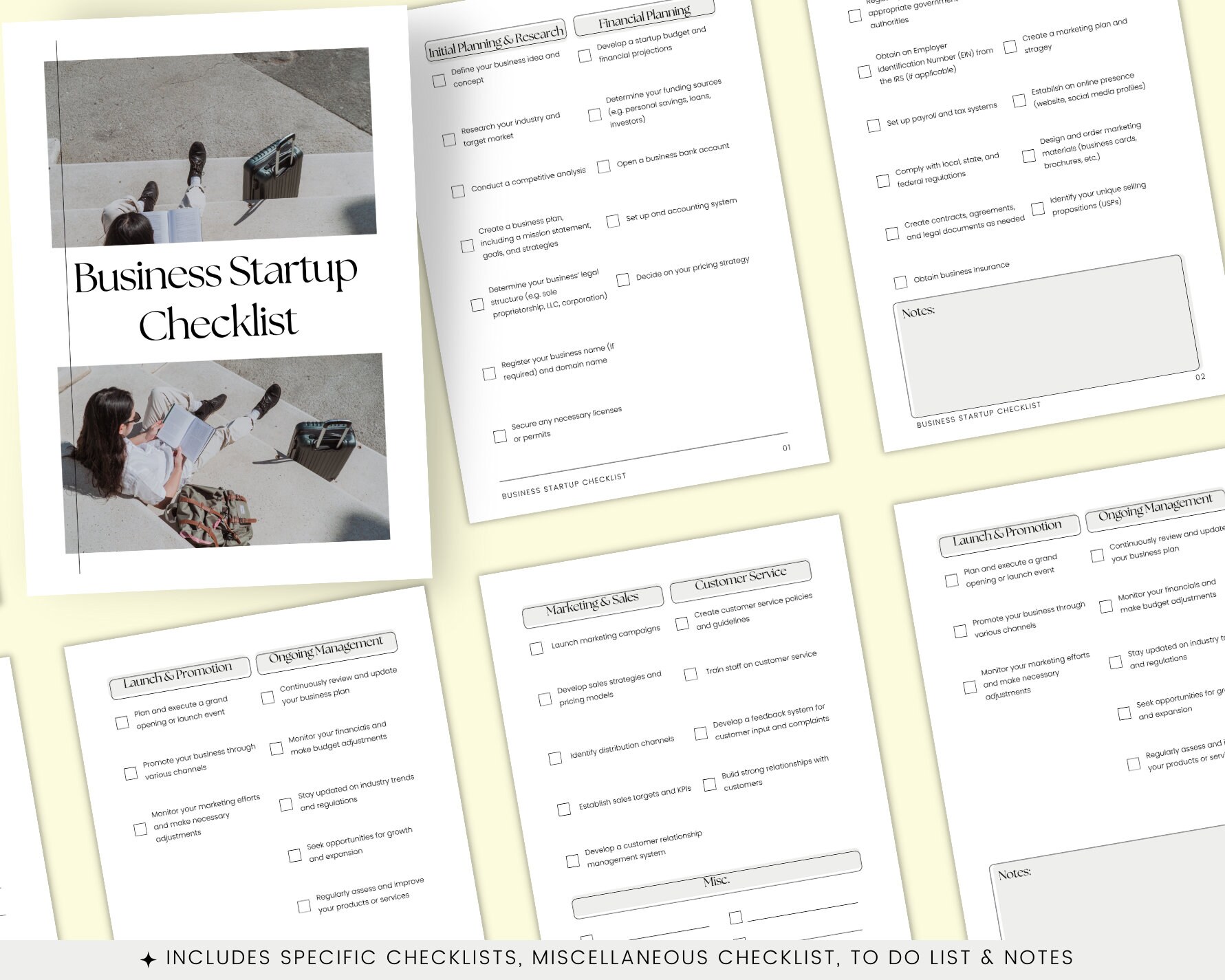 Business Startup Checklist Template, Small Business Startup, Business ...