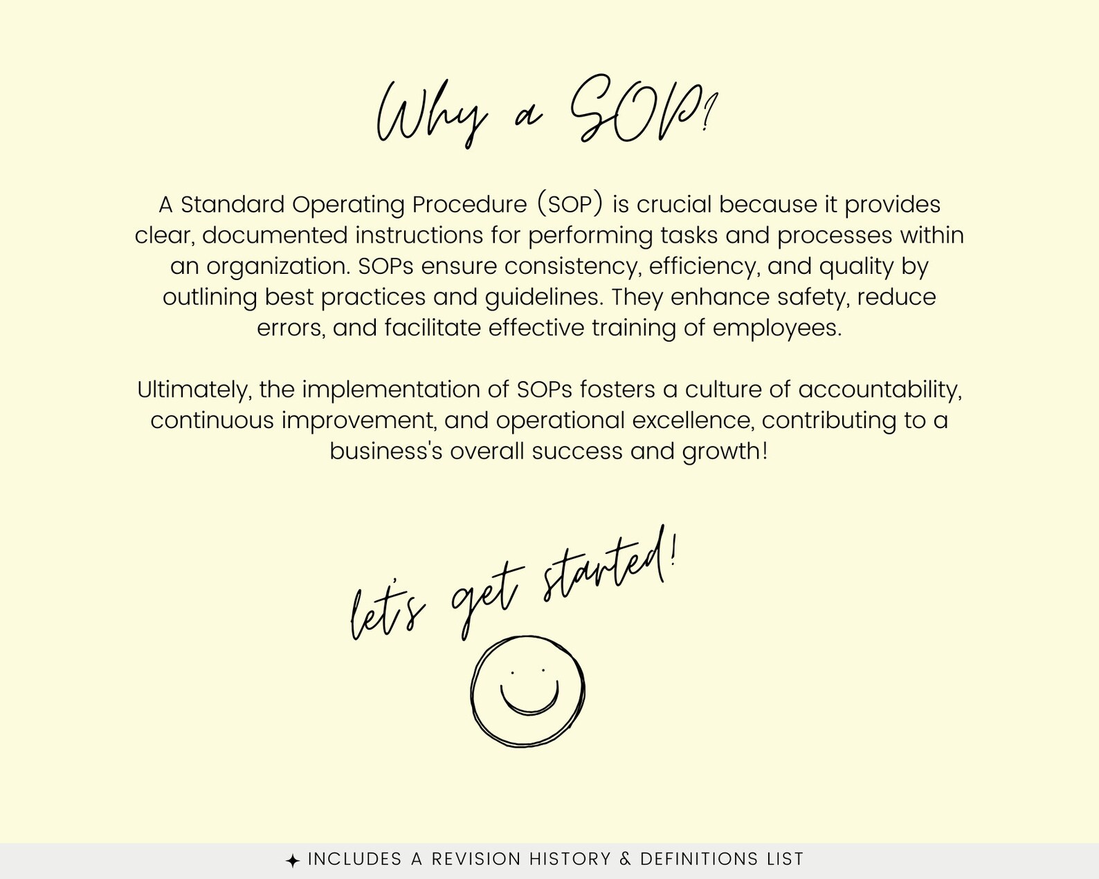 Standard Operating Procedure, SOP Template, Process and Procedure ...