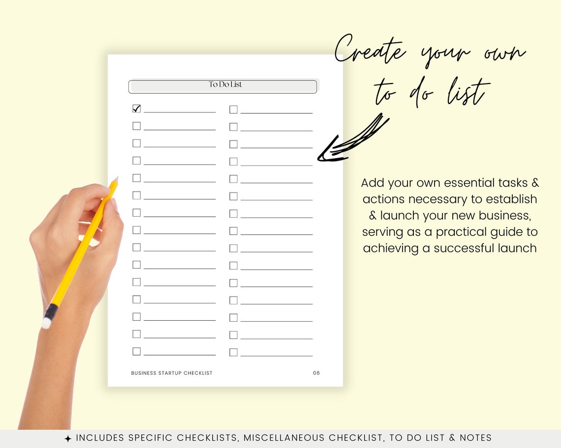 Business Startup Checklist Template, Small Business Startup, Business ...