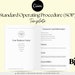 Standard Operating Procedure, SOP Template, Process and Procedure ...