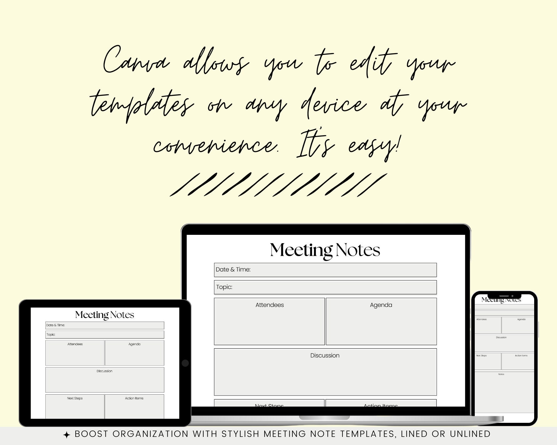 Meeting Notes Templates, Meeting Minutes, Meeting Agenda, Client ...