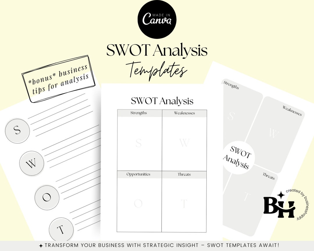 SWOT Analysis Templates, Business SWOT Analysis, Business Forms ...