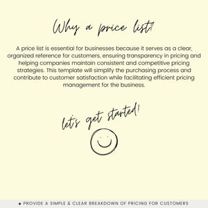 Business Price List Template, Business Flyer Price List, Pricing Guide ...