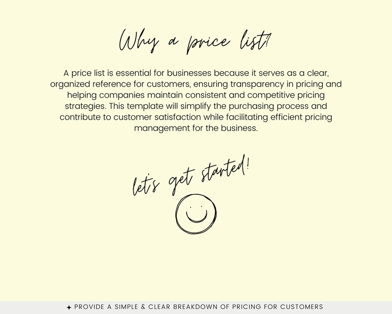 Business Price List Template, Business Flyer Price List, Pricing Guide ...