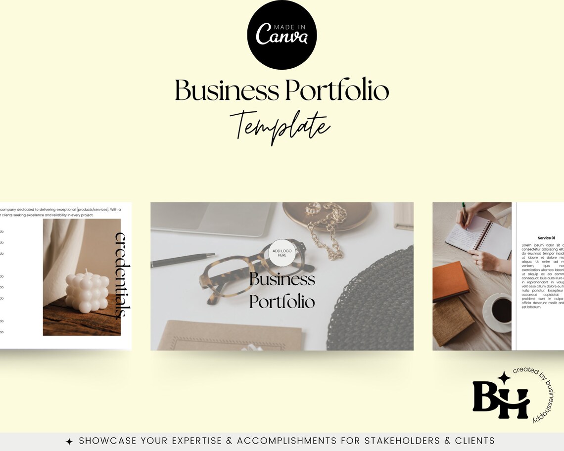 Minimalist Business Portfolio Template, Digital Portfolio, Portfolio ...