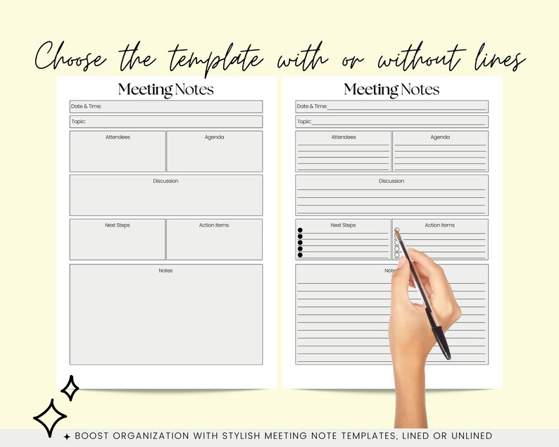 Meeting Notes Templates, Meeting Minutes, Meeting Agenda, Client ...