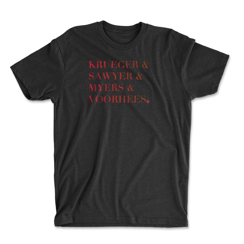 80s Slashers Slim Roll Call Tee - Etsy