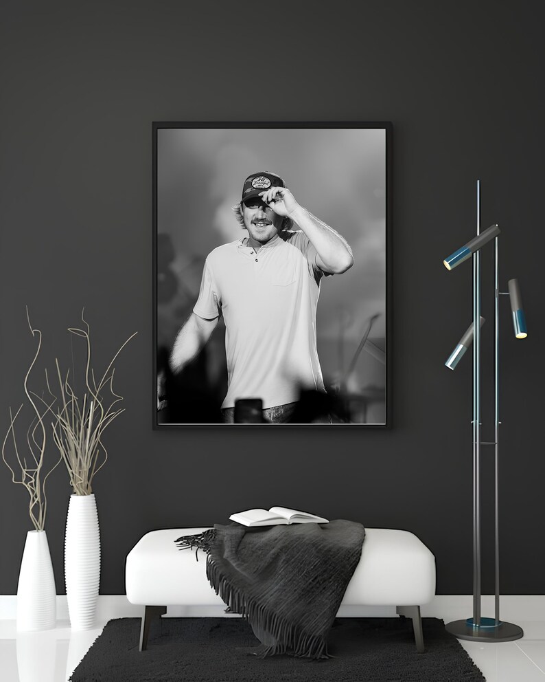 Morgan Wallen in Concert Poster, Morgan Wallen Print, Black and White ...