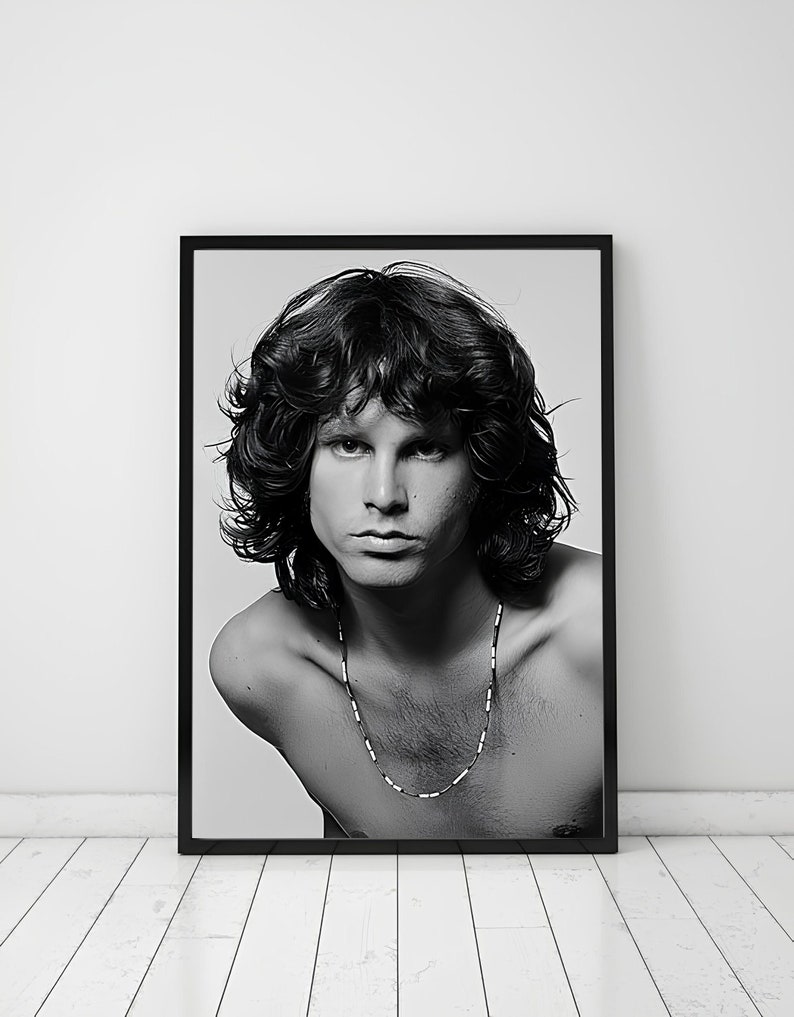 Jim Morrison Poster, the Doors Print, Black and White, Studio Decor ...