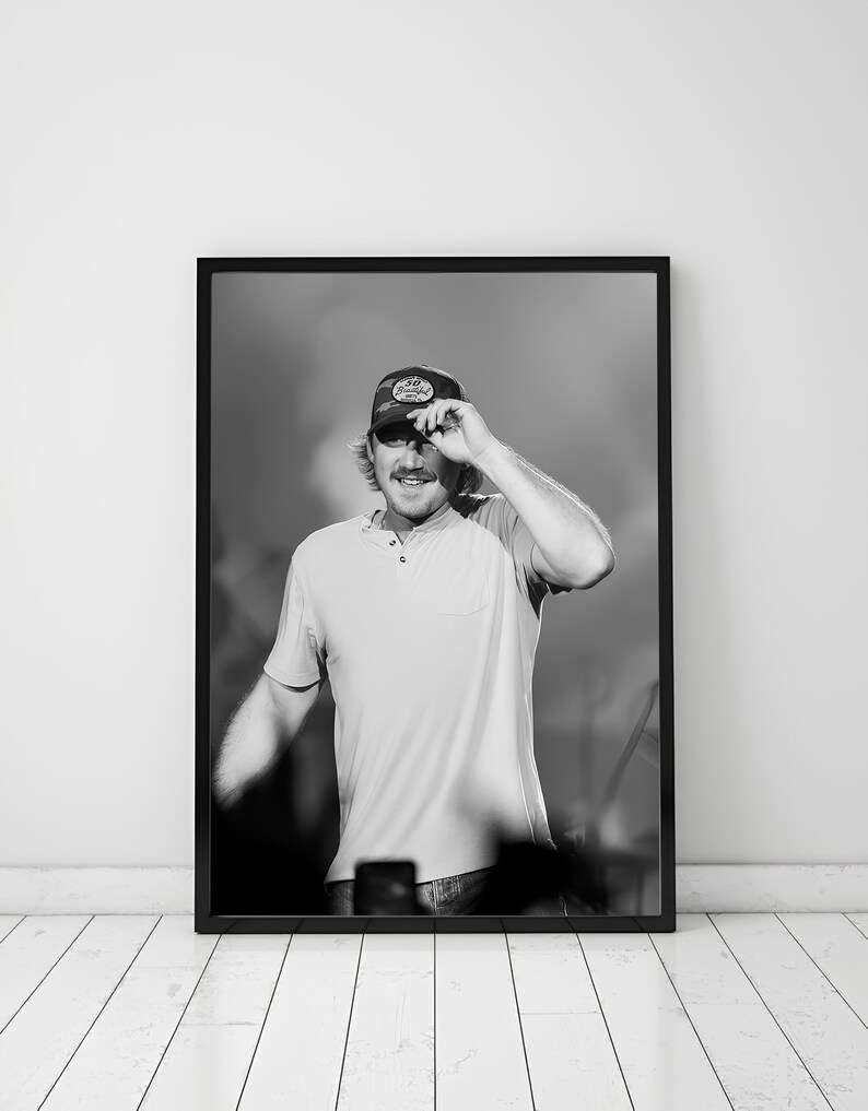 Morgan Wallen in Concert Poster, Morgan Wallen Print, Black and White ...