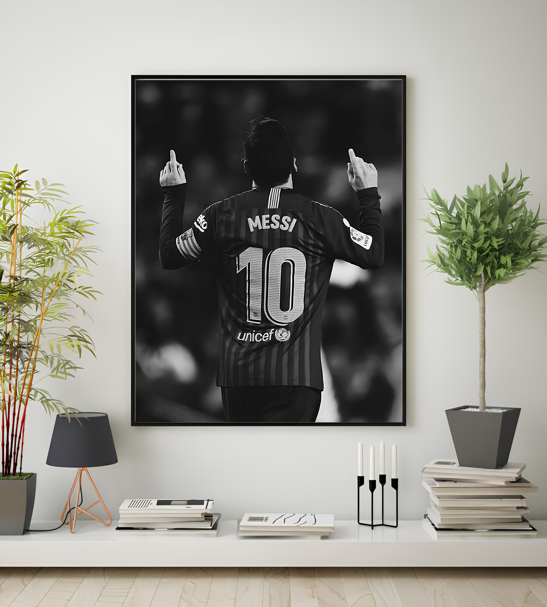 Lionel Messi Canvas Poster Home Décor, Wall Art Décor Lionel Messi ...