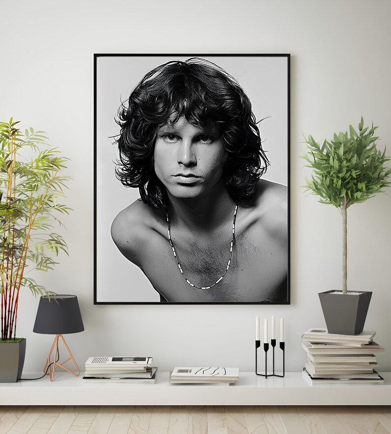 Jim Morrison Poster, the Doors Print, Black and White, Studio Decor ...