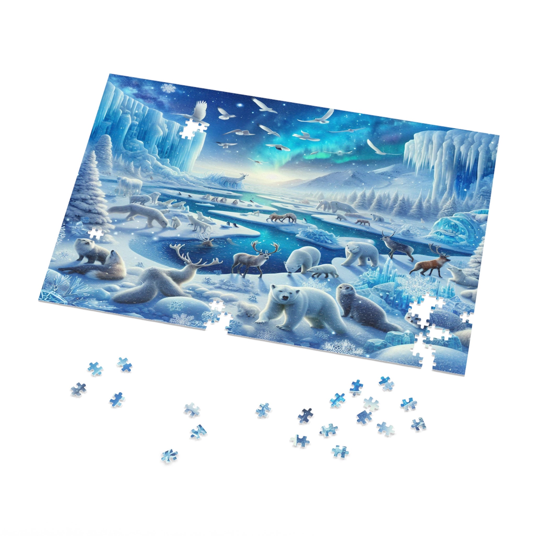 Frosty Wonderland of the Arctic Jigsaw Puzzle With White - Etsy