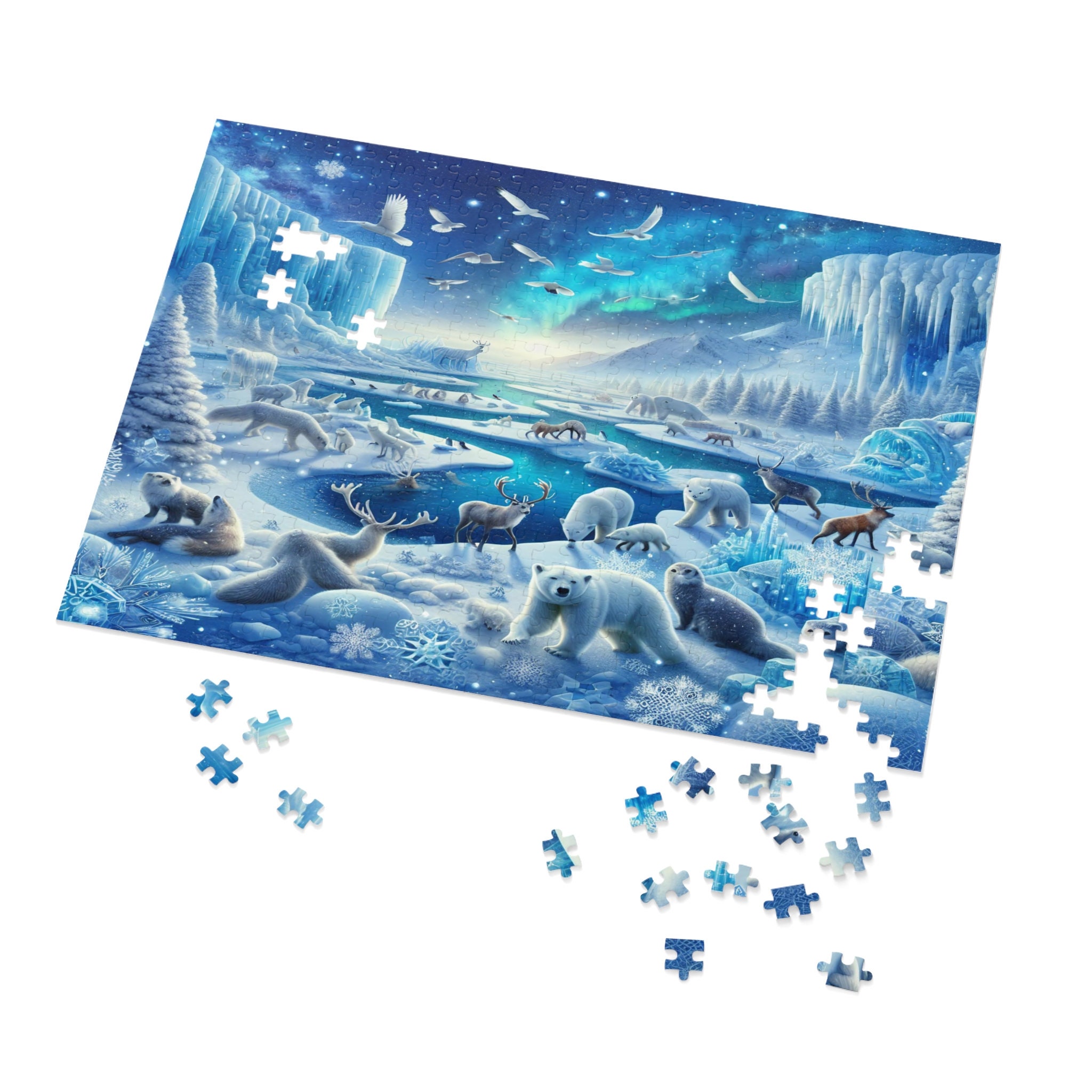 Frosty Wonderland of the Arctic Jigsaw Puzzle With White - Etsy