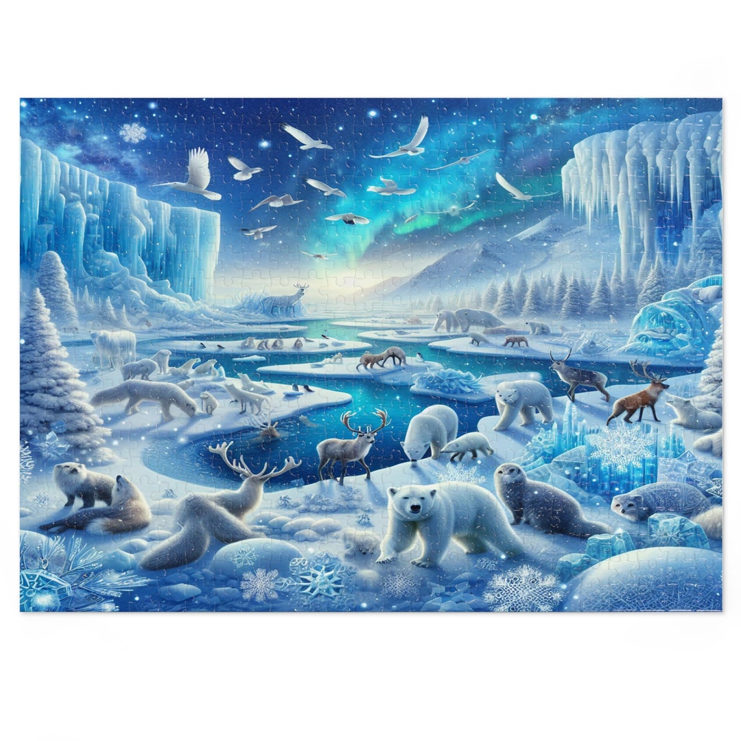 Frosty Wonderland of the Arctic Jigsaw Puzzle With White - Etsy