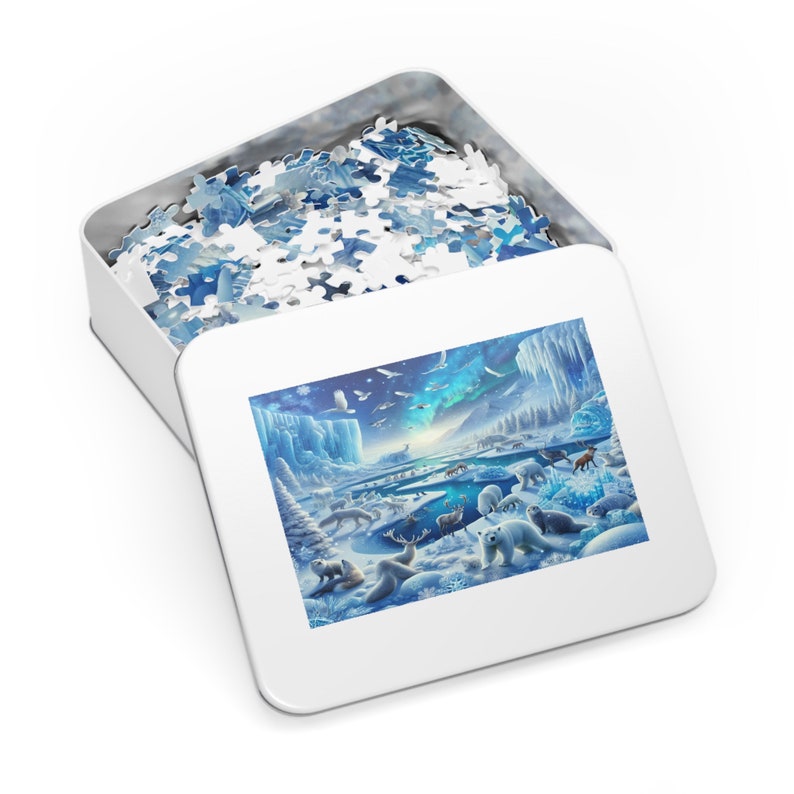 Frosty Wonderland of the Arctic Jigsaw Puzzle With White - Etsy