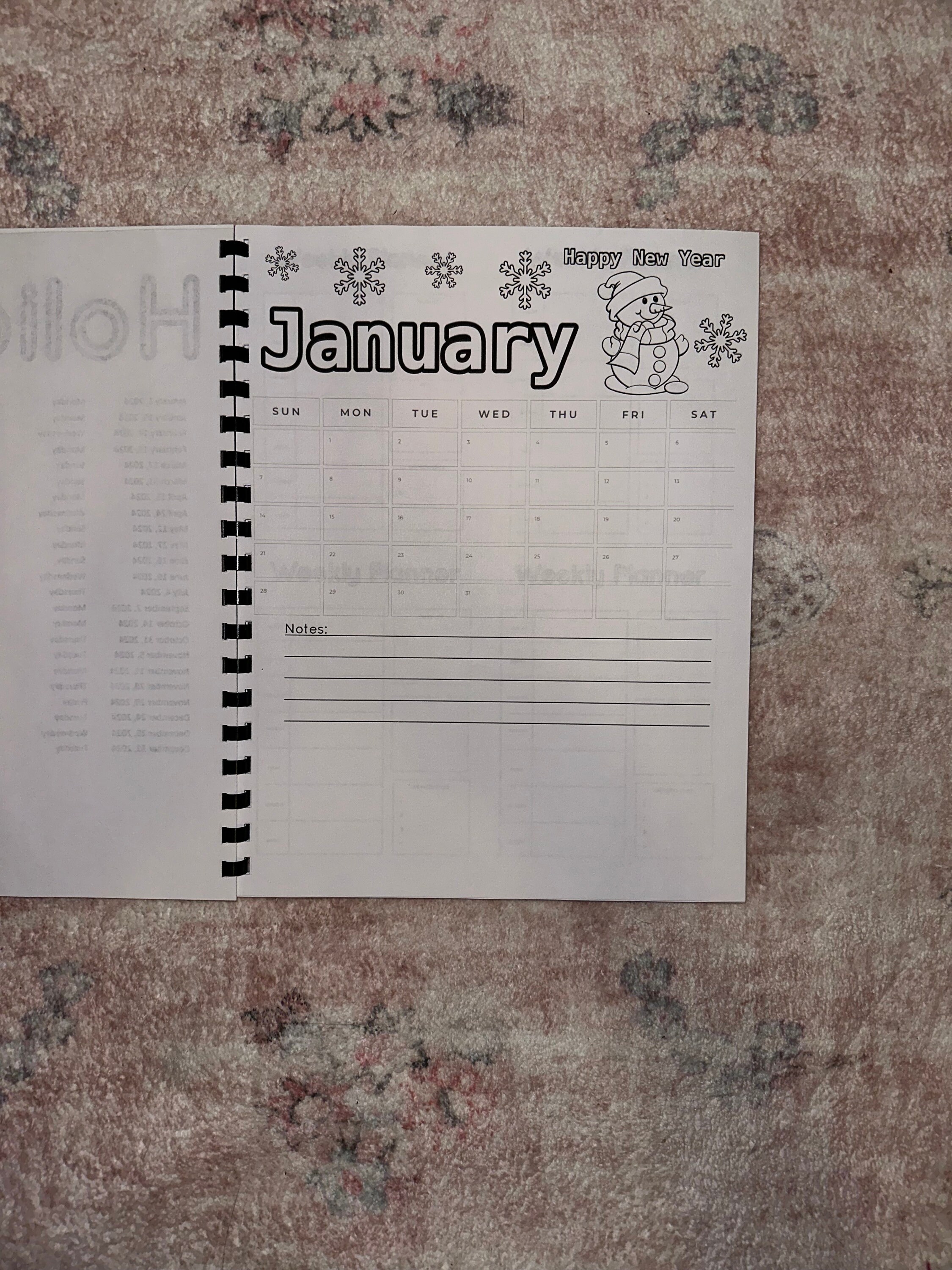 2024 Coloring Book Planner - Etsy