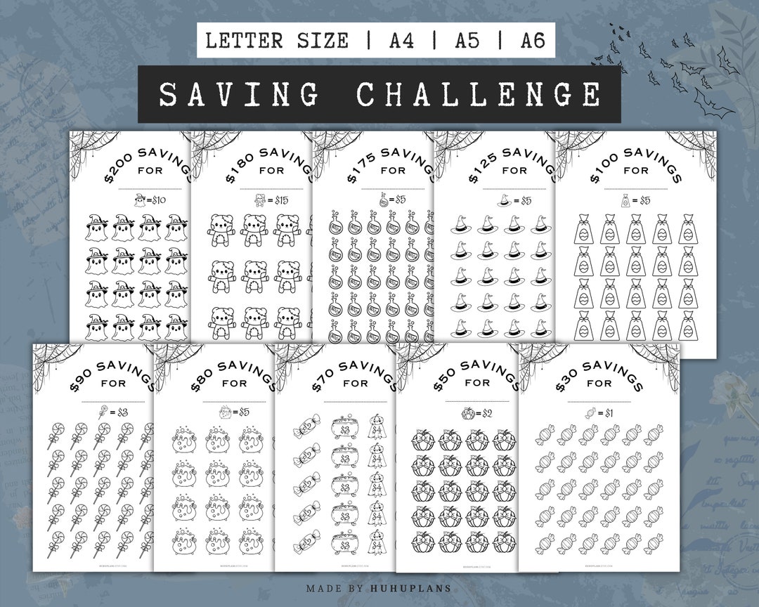 Printable Tracker Bundle Envelope Printable Savings Tracker - Etsy