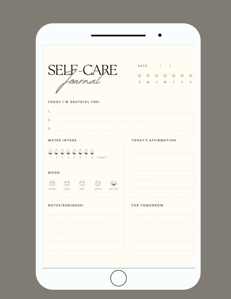 Cute Self Care Journal - Etsy