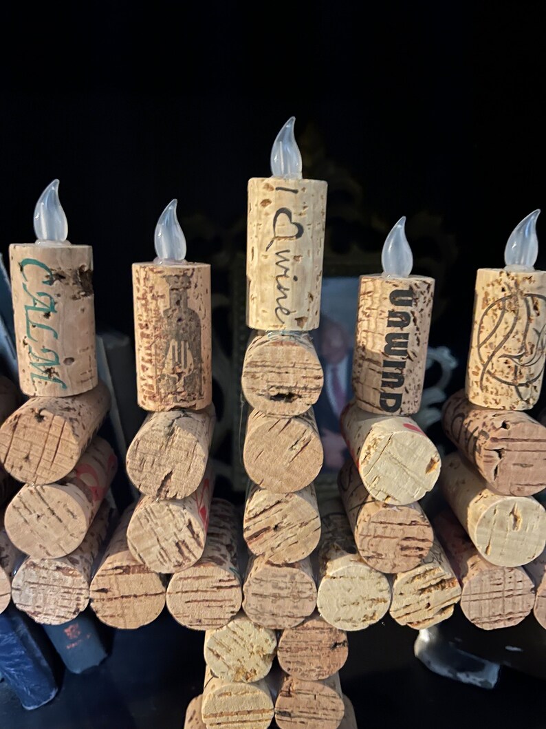 Cork Menorah - Etsy