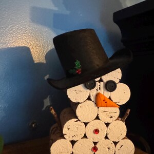 Handmade Cork Snowman, Holiday Winter Decor - Etsy