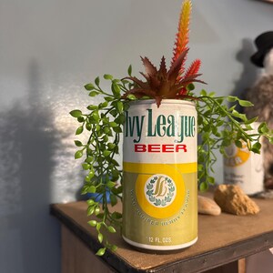 Vintage Beer Can Planter With Artificial Succulent Accents - Etsy