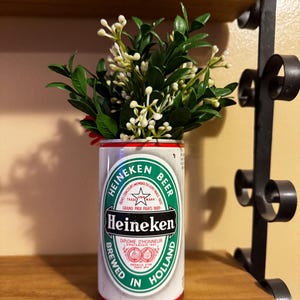 Vintage Beer Can Planter With Artificial Succulent Accents - Etsy