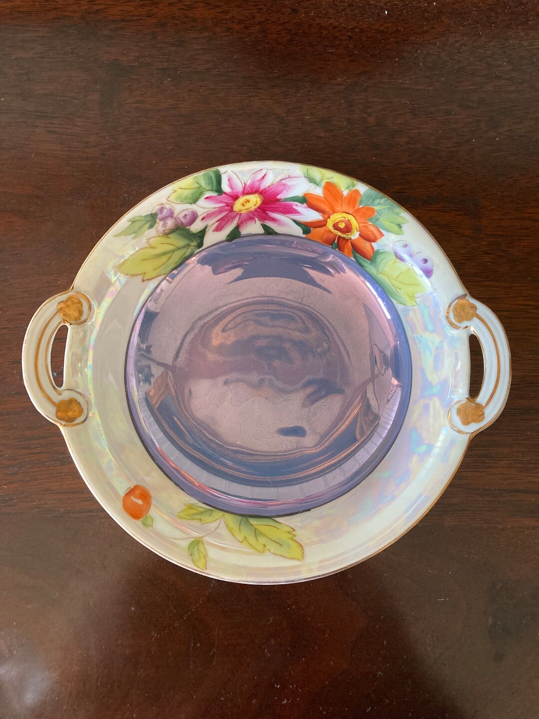 Lusterware Dish, Noritake Morimura, Porcelain, Floral, Hand Painted ...