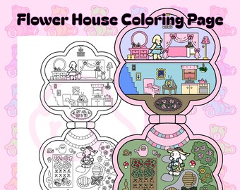 25 Page Bundle Tiny House Adult Coloring Book Cozy Home Ideas Coloring ...